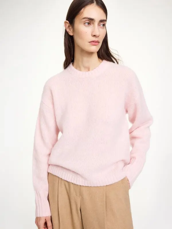 バイマレーネビルガー BY MALENE BIRGER ニットピンク XXS By Malene Birger Brie Sweater - Chalk Pink | Editorialist